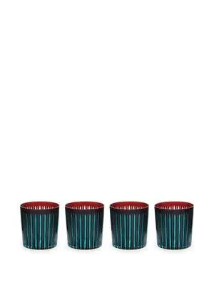 L'Objet Prism Old Fashioned Glasses - Red