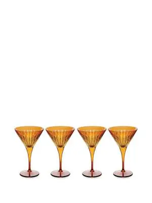 L'Objet Prism Martini Glasses - Orange