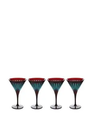 L'Objet Prism Martini Glasses - Red