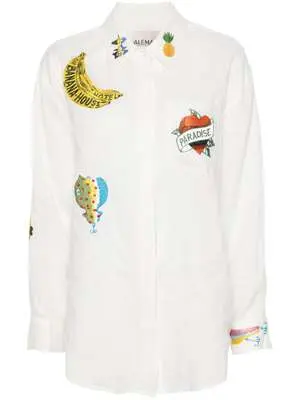 ALEMAIS X Alan Berry Rhys Clam Patch Linen Shirt