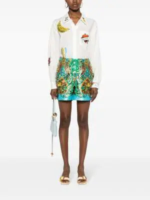 ALEMAIS X Alan Berry Rhys Clam Patch Linen Shirt