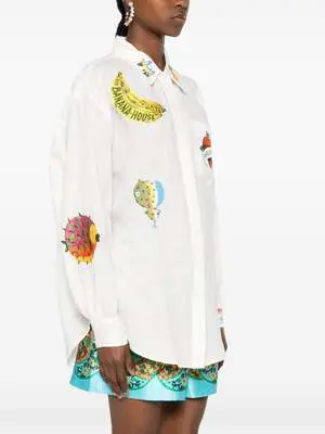 ALEMAIS X Alan Berry Rhys Clam Patch Linen Shirt