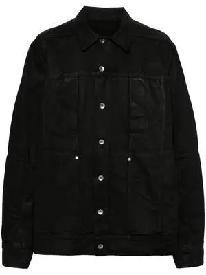 Rick Owens Worker Cotton Shirt Jacket - Black
