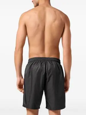 Philipp Plein Skeleton-print Swim Shorts - Black