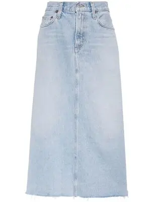AGOLDE Della High-rise Denim Skirt - Blue