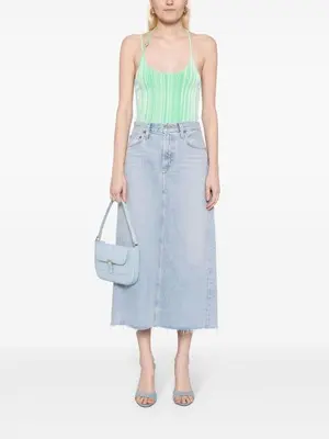 AGOLDE Della High-rise Denim Skirt - Blue