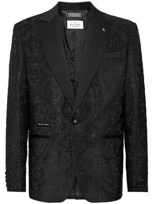 Philipp Plein Hexagon Crystal-embellished Blazer