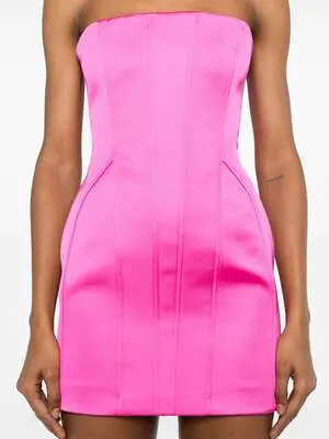 Giuseppe Di Morabito Strapless Satin Mini Dress