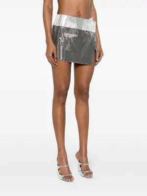 NUE Rhinestone Embellished Mini Skirt