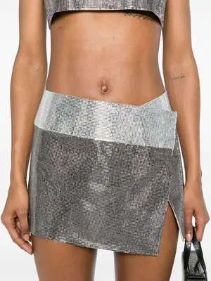 NUE Rhinestone Embellished Mini Skirt