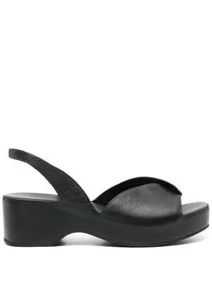DEL CARLO 50mm Crossover-strap Leather Sandals