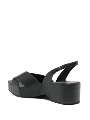 DEL CARLO 50mm Crossover-strap Leather Sandals