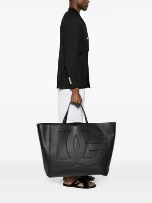 Dolce & Gabbana Dg Logo Leather Tote