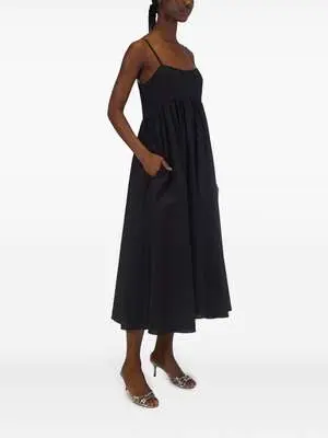 Azeeza Rachel Poplin Midi Dress - Black