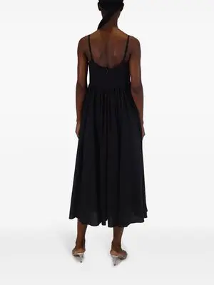 Azeeza Rachel Poplin Midi Dress - Black