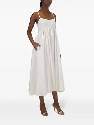 Azeeza Rachel Poplin Midi Dress - White