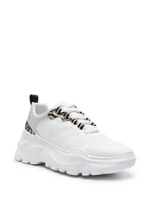 Just Cavalli Monogram Panelled Chunky Sneakers - White