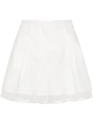 Shiatzy Chen Plenteous Openwork Shorts - White