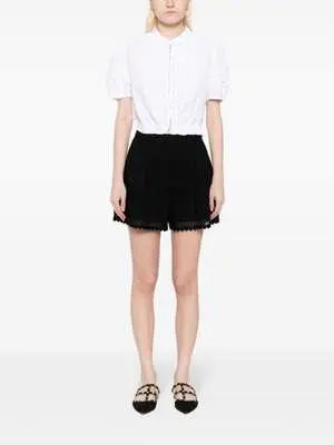Shiatzy Chen Openwork Shorts - Black
