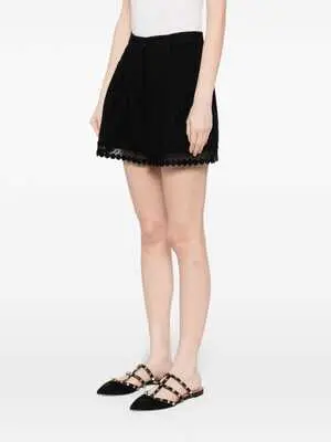 Shiatzy Chen Openwork Shorts - Black