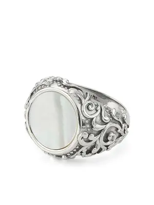 Emanuele Bicocchi Arabesque Stone Ring - Silver