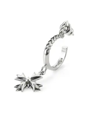 Emanuele Bicocchi Crest Hoop Earring - Silver