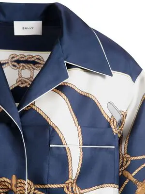 Bally Graphic-print Silk Shirt