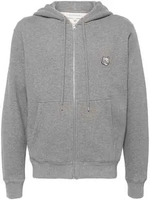 Maison Kitsuné Bold Fox Head-patch Zip-up Hoodie