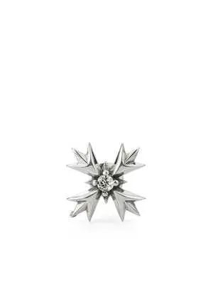 Emanuele Bicocchi Crest Crystal Earring - Silver