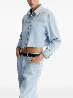 12 STOREEZ Cropped Organic-cotton Denim Shirt