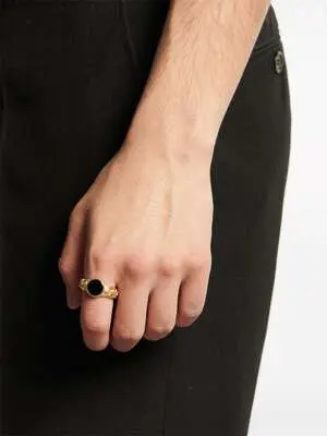 Emanuele Bicocchi Arabesque Engraved Chevalier Ring - Gold