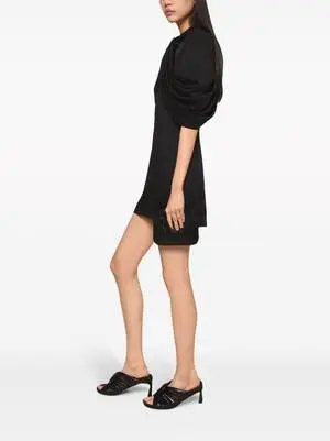 Stella McCartney Draped Satin Mini Dress - Black