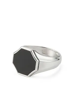 Emanuele Bicocchi Hex Signet Ring - Silver