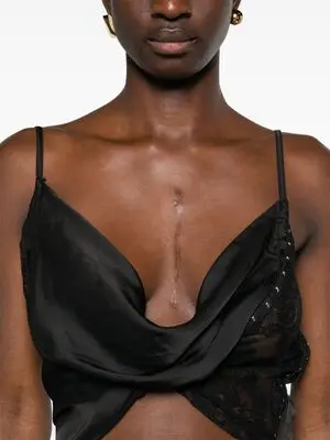 Y/project Sheer-lace Draped Top