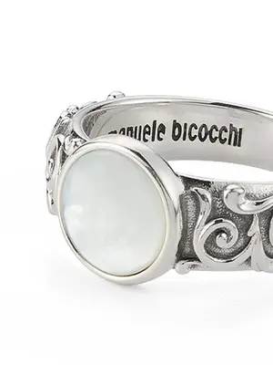 Emanuele Bicocchi Arabesque Engraved Ring - Silver