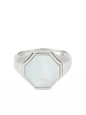 Emanuele Bicocchi Hex Signet Ring - Silver