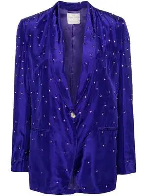 FORTE_FORTE Crystal-embellished Blazer - Purple
