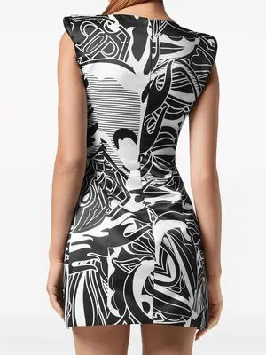 Philipp Plein Graphic Print Minidress