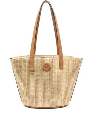 Moncler Small Hubba Raffia Tote
