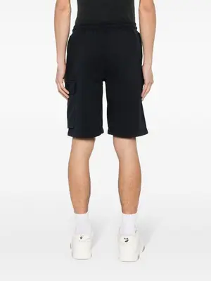 C.P. COMPANY Cotton Track Shorts With Lens Detail - Blue