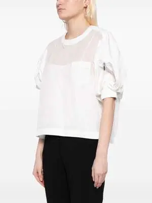 Sacai Puff-sleeved Panelled Blouse