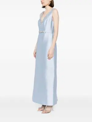 Sachin & Babi Garda Mikado Gown - Blue