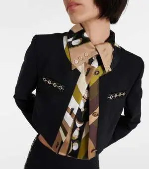 Emilio Pucci Vivara Cropped Wool-blend Jacket