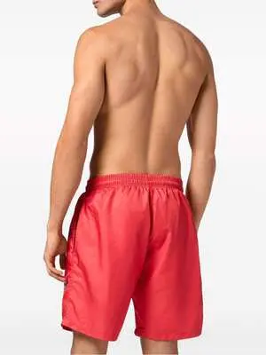 Philipp Plein Skeleton-print Swim Shorts - Red