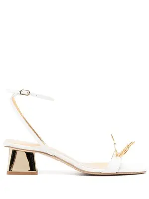 SOPHIA WEBSTER Mariposa 50mm Leather Sandals - White