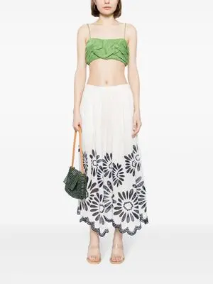 Ulla Johnson Annisa Broderie-anglaise Midi Skirt - White
