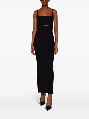 Alexander Wang Belted Ribbed-knit Dress