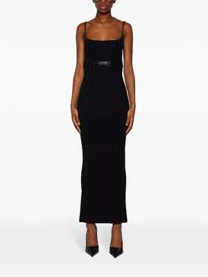 Alexander Wang Belted Ribbed-knit Dress