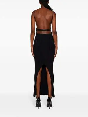 Alexander Wang Belted Ribbed-knit Dress