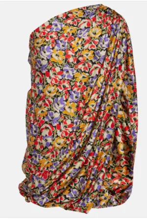Stella McCartney Floral One-shoulder Minidress Floral Multi